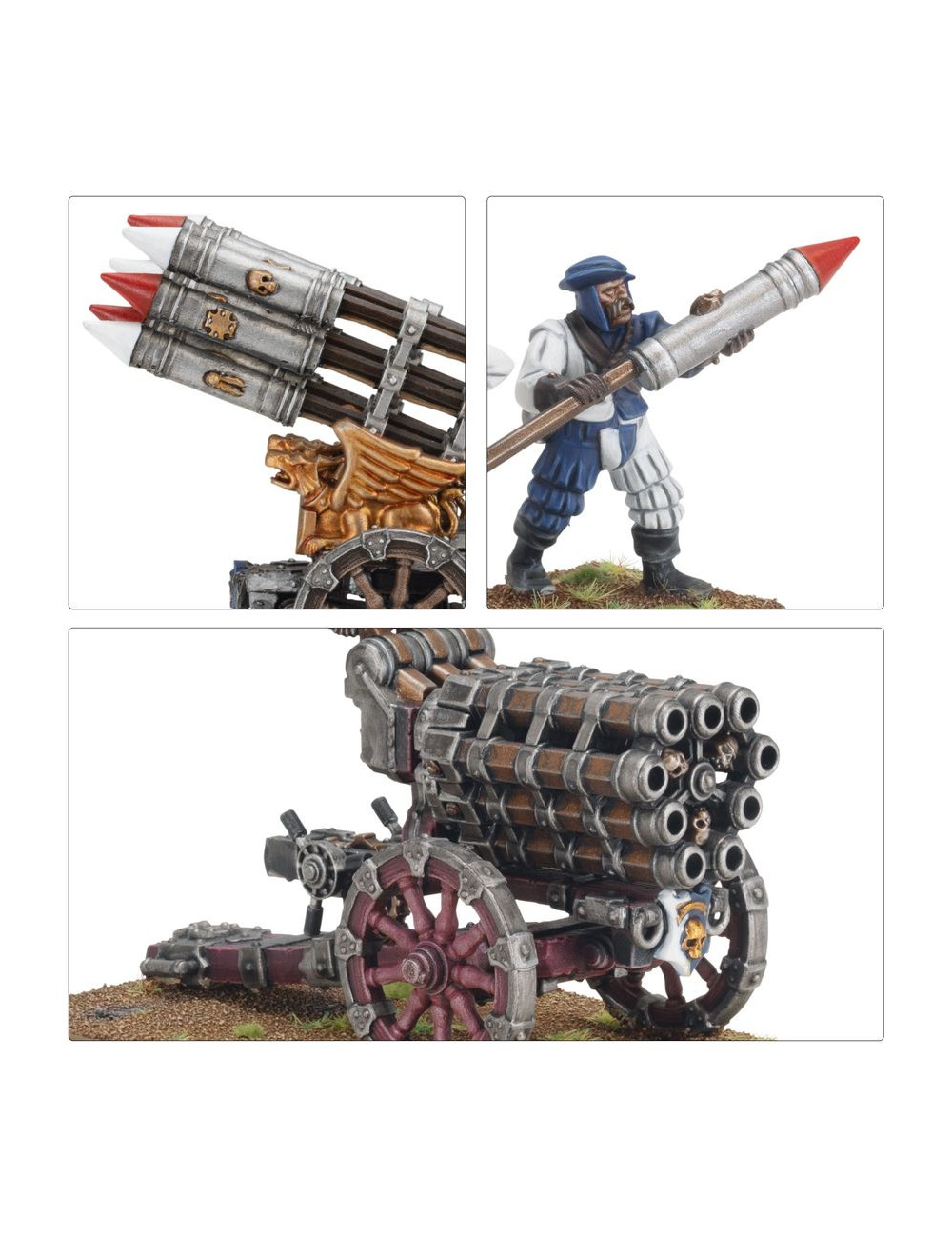 Helblaster Volley Gun & Helstorm Rocket Battery Cañón de Salvas Empire ...
